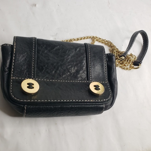 Milly | Bags | Milly Leather Handbag Wgold Chain Strap | Poshmark